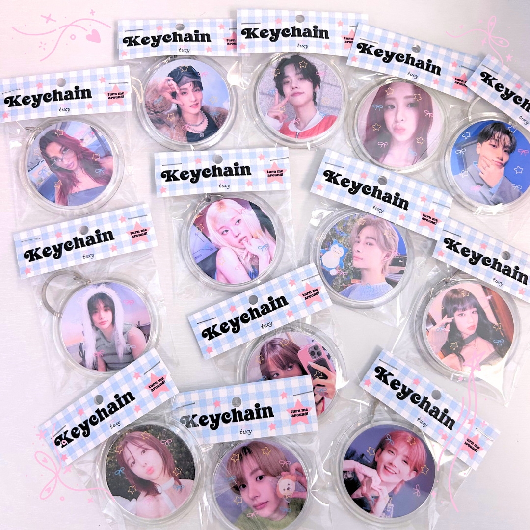 Kpop Acrylic Circle Keychains | Tucy